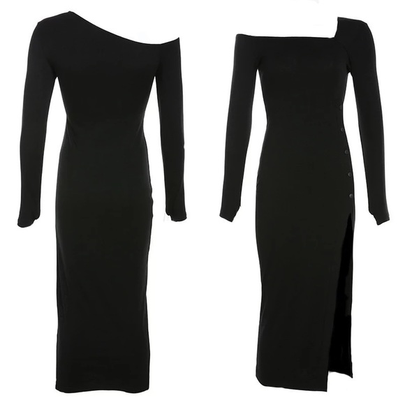 Dresses | Sexy Black High Split Dress | Poshmark